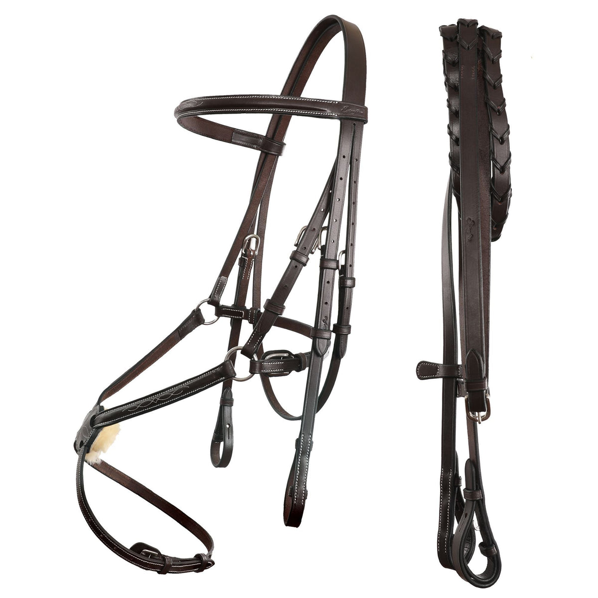 ExionPro Traditional Figure 8 Bridle With Laced Reins — Equestrian Life