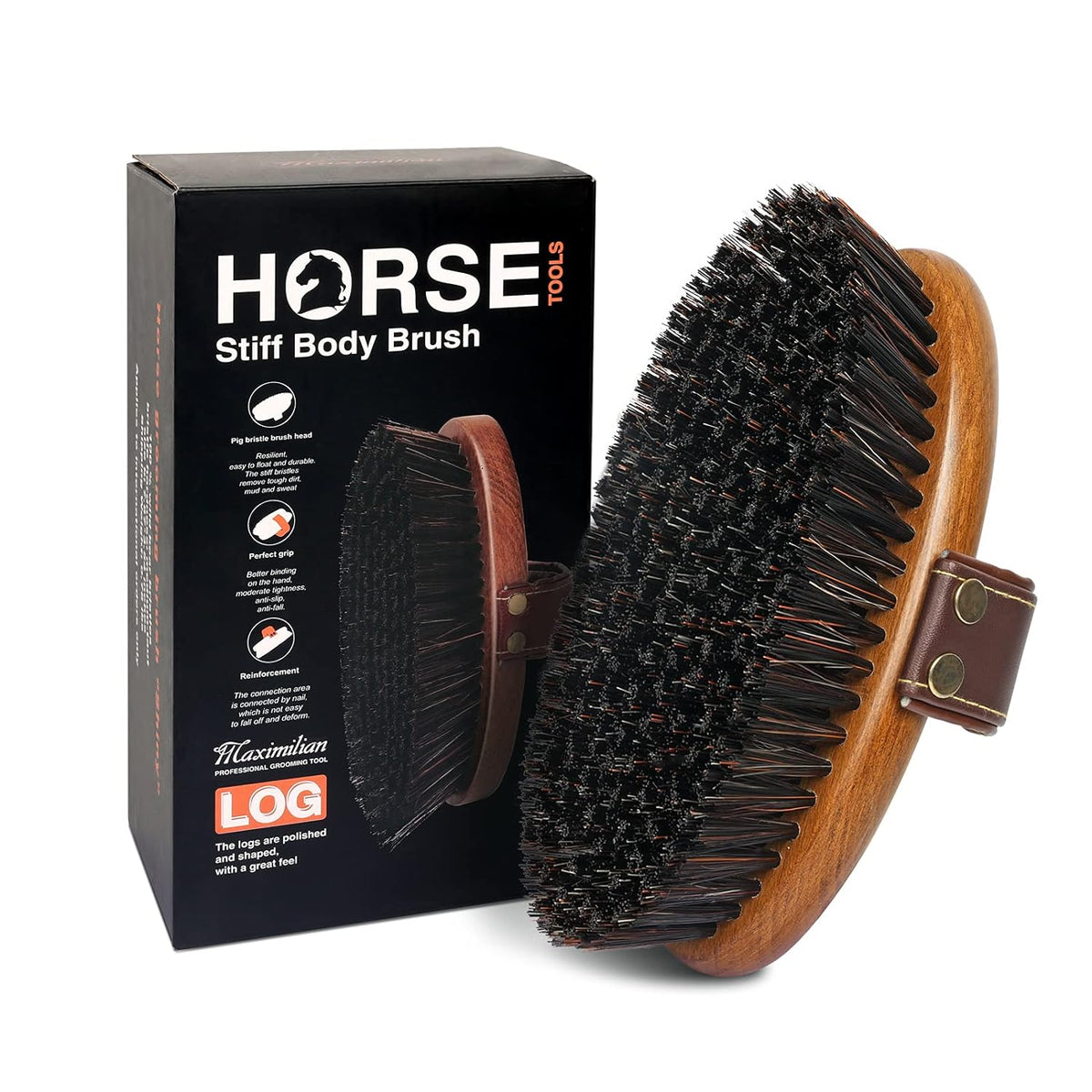 World Class Handmade Equine Stiff Body Horse Brush. Professional Equin ...