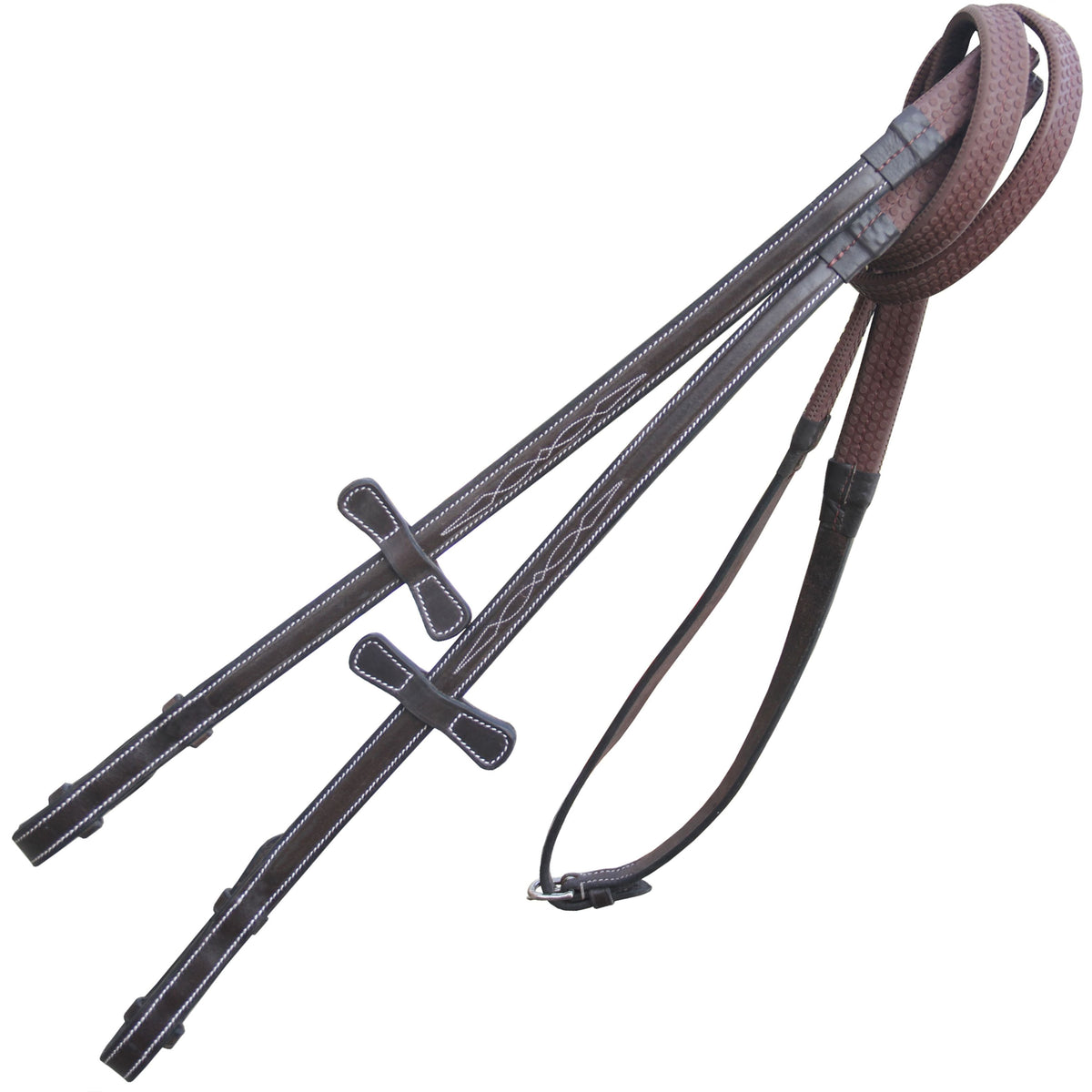 ExionPro Rubber Reins with Fancy Stitching — Equestrian Life